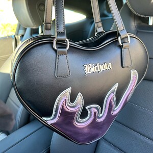 Bichota Pink Flames Purse Karol G Purse Pink Purse - Etsy