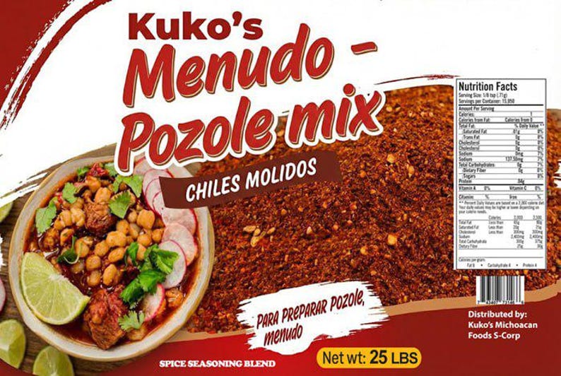 Menudo Pozole Sazon Chiles Molidos Spice Mix 25 Lbs (11.34 Kg) - Etsy