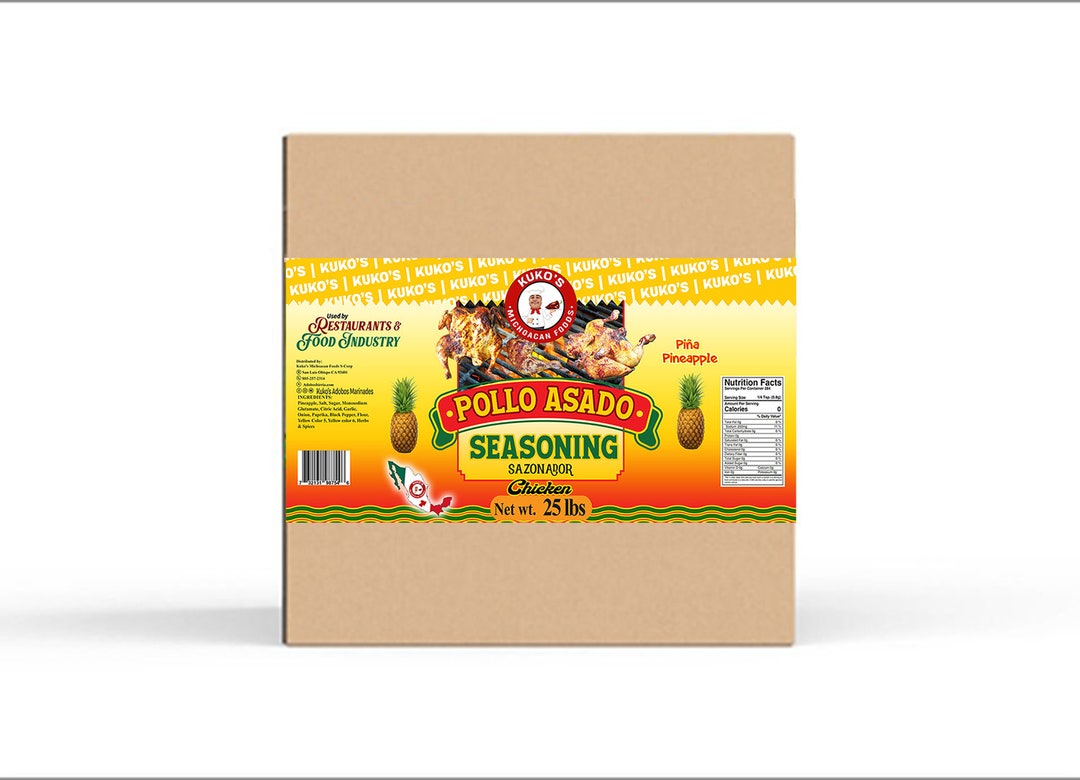 Kuko's Adobos Pollo Asado, Pineapple Seasoning, 25 Lb Box - Etsy