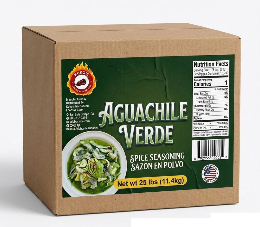 Aguachile Verde Sazon Spice Seasoning Restaurant Ceviche 25lbs - Etsy