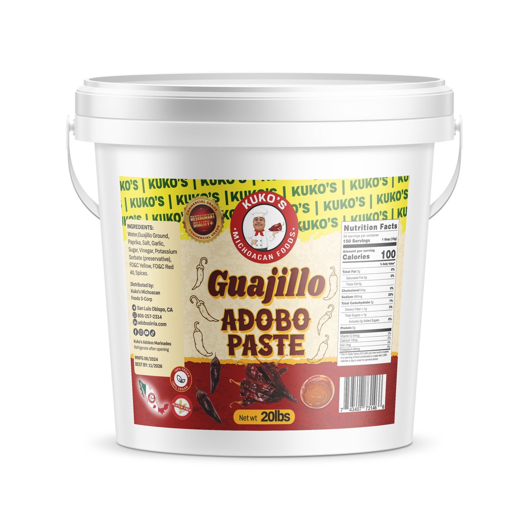 20 Lbs. Guajillo Paste Adobo Concentrate Restaurant Foodservice Bulk - Etsy
