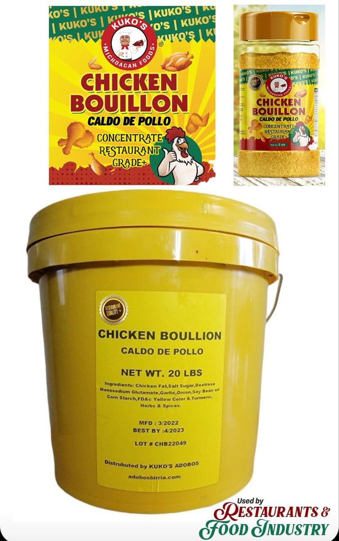 Chicken Bouillon Soup Bade Granulated 20lbs Restaurant Quality Bold ...