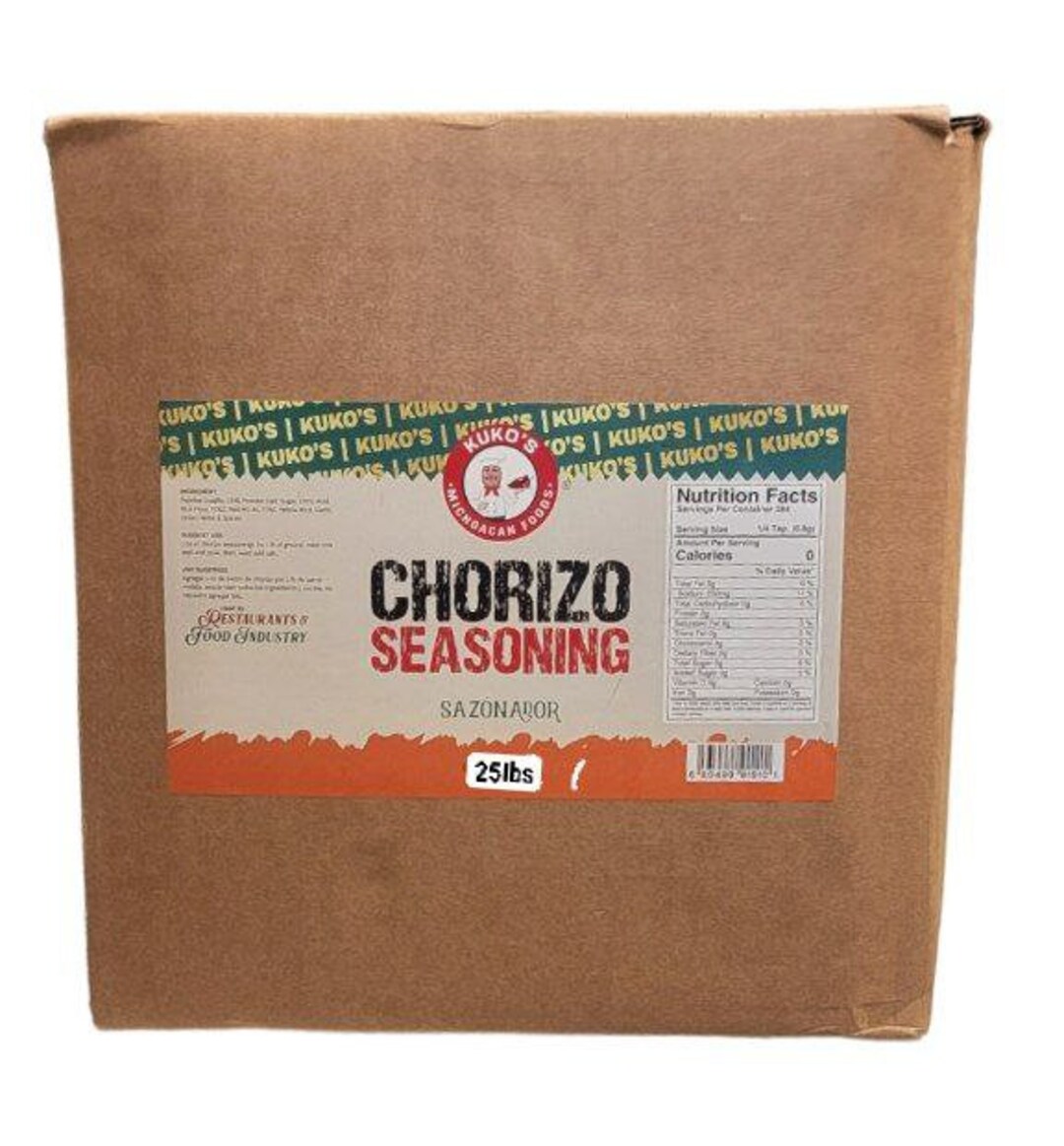 Chorizo Tradicional Sazon Polvo Spice Seasoning Blend 25lbs Restaurant ...