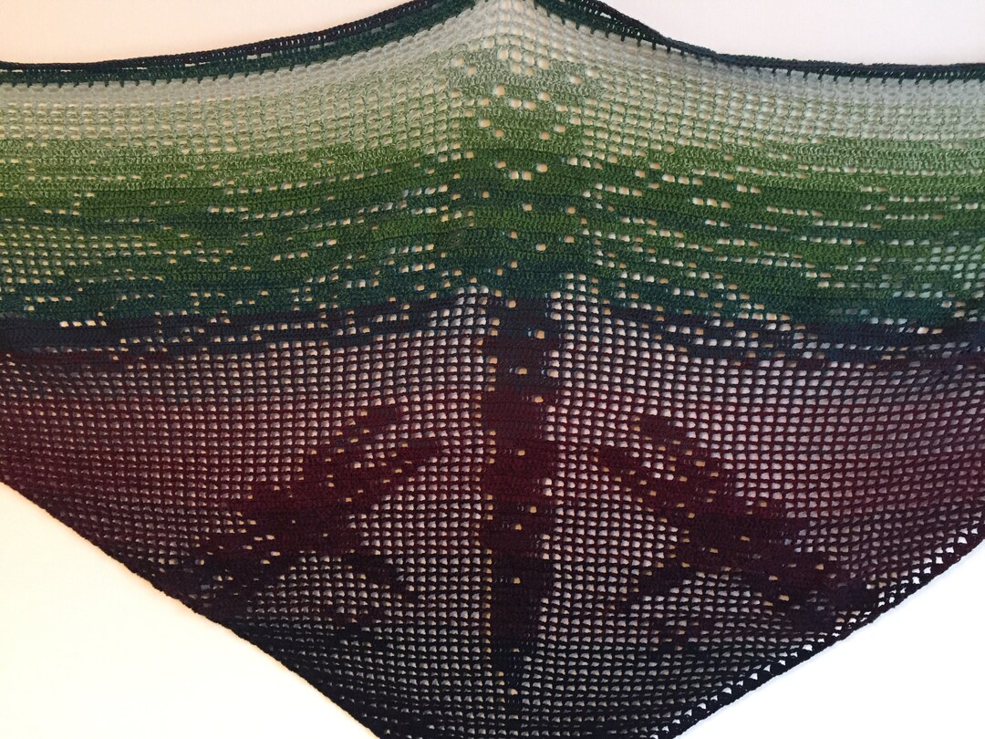 Filet 'dragonfly in Flight' Crochet Chart Pattern for Shawl/wall ...