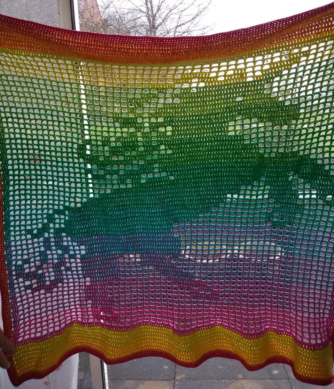 Filet 'unicorn Blanket' Crochet Chart Pattern for Blanket/wall Hanging ...