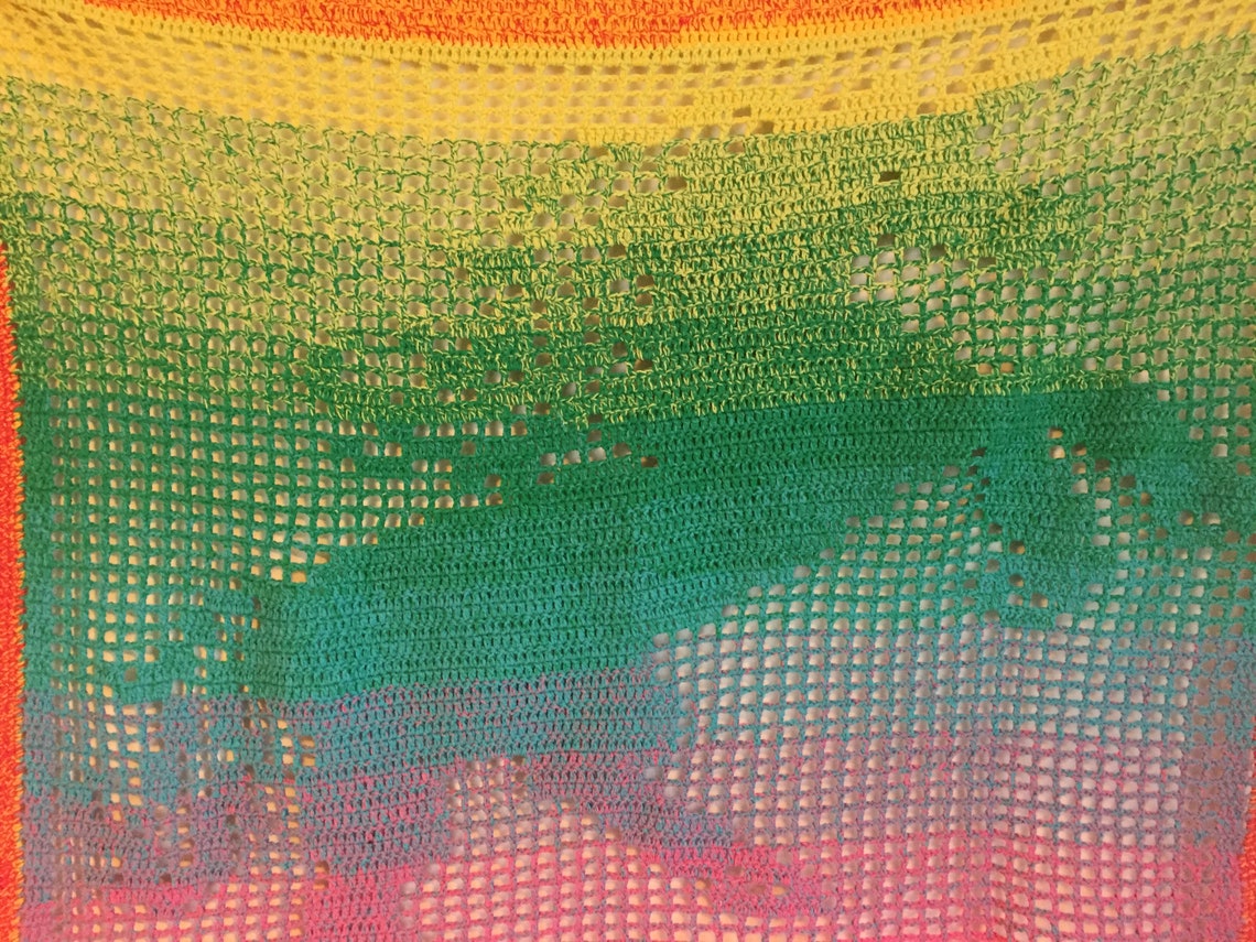 Filet 'unicorn Blanket' Crochet Chart Pattern for Blanket/wall Hanging ...