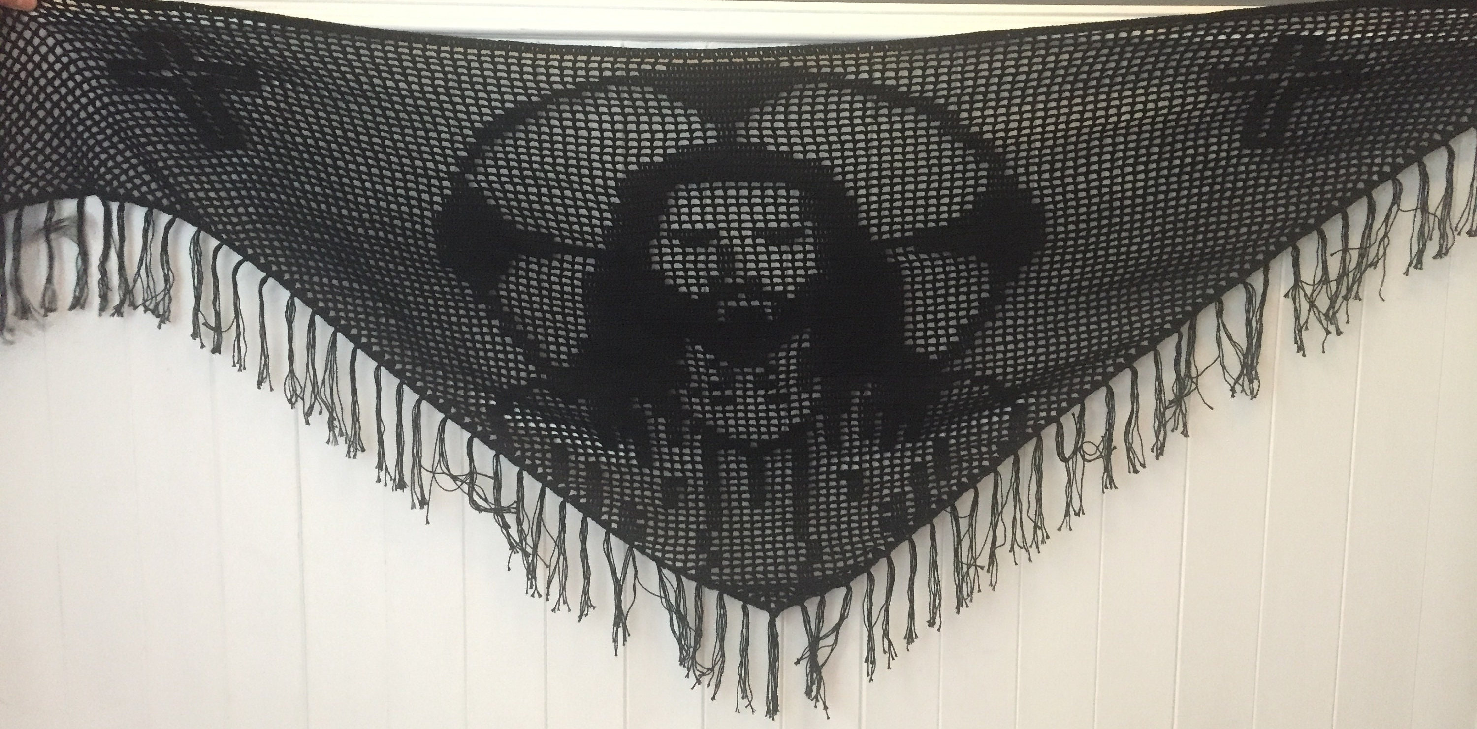 Filet 'jesus Shawl' Crochet Chart Pattern for Shawl/wall Hanging. PDF ...