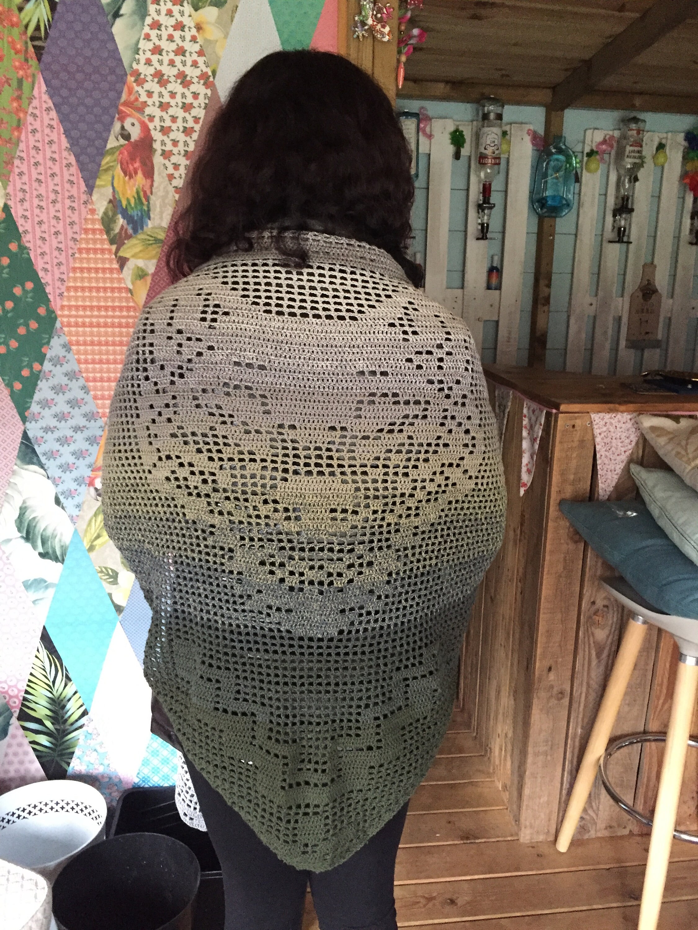 Filet 'dream Wolf' Crochet Chart Pattern for Shawl/wall Hanging. ***PDF ...