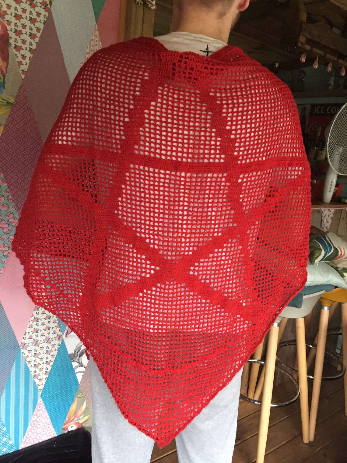 Filet 'pentagram Spirit' Crochet Chart Pattern for Shawl/wall Hanging ...