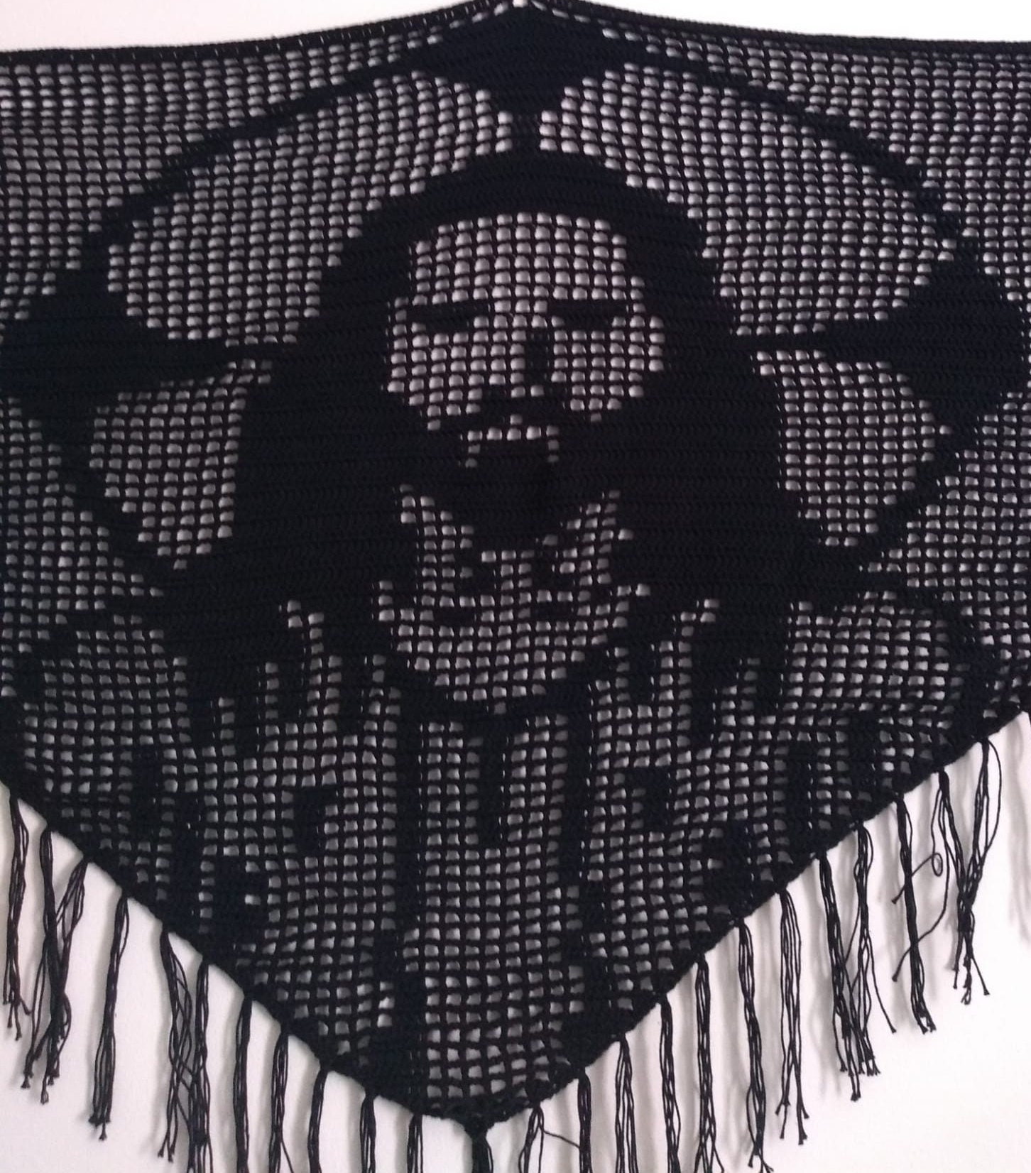 Filet 'jesus Shawl' Crochet Chart Pattern for Shawl/wall Hanging. PDF ...