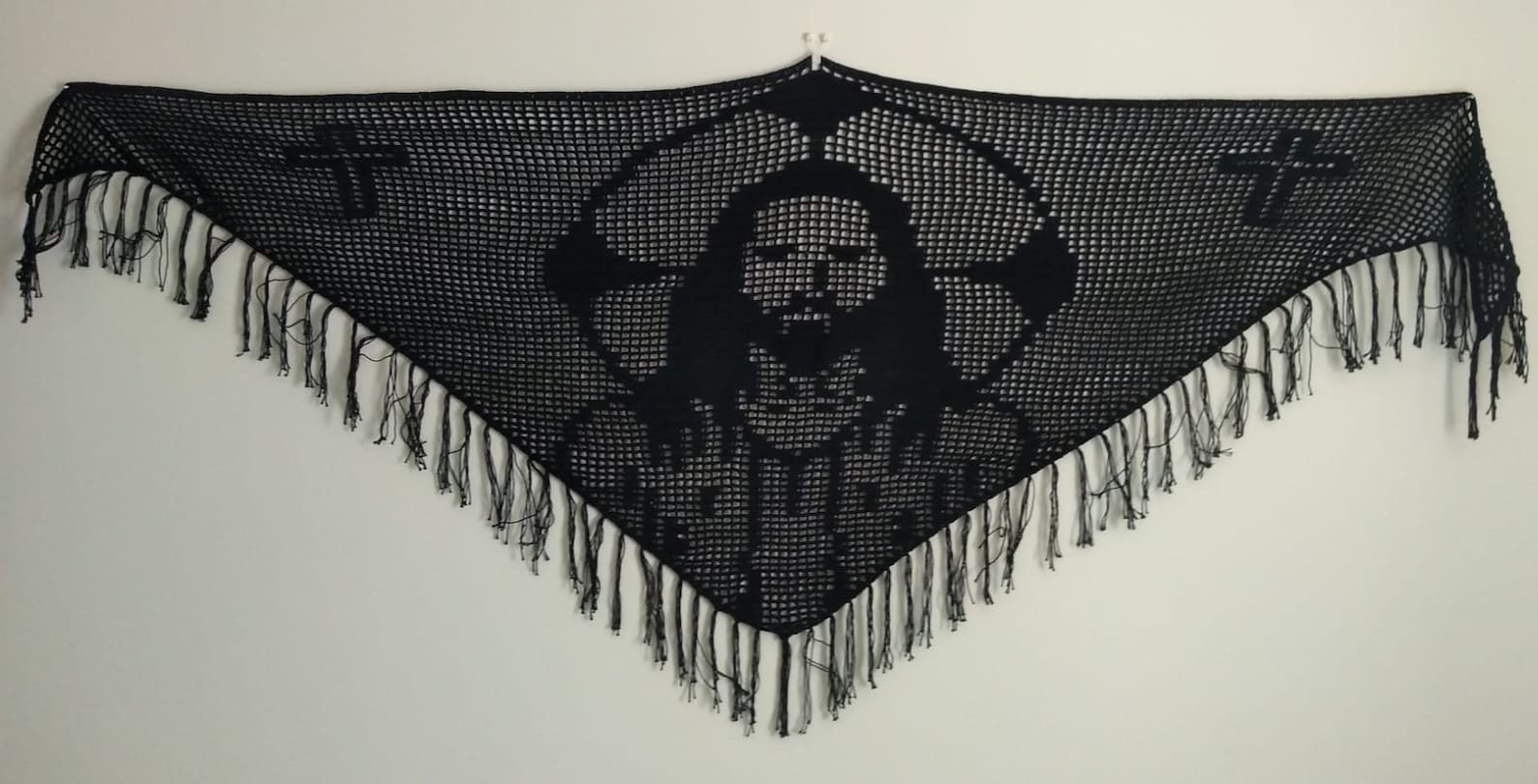 Filet 'jesus Shawl' Crochet Chart Pattern for Shawl/wall Hanging. PDF ...