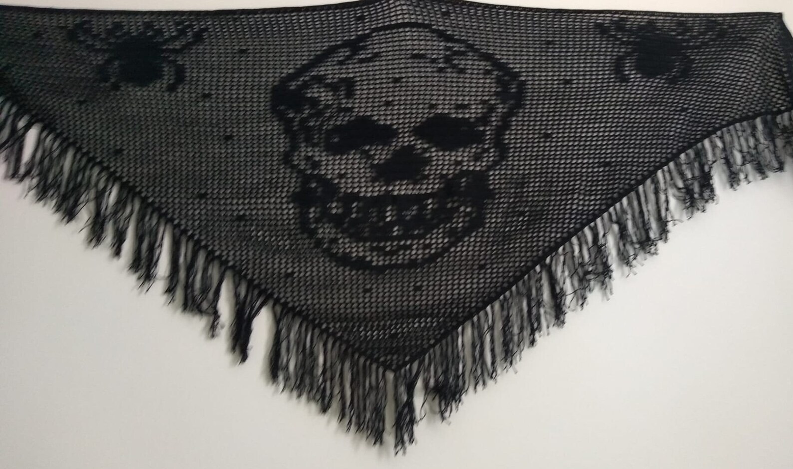 Filet 'skull With Spiders' Crochet Chart Pattern for - Etsy