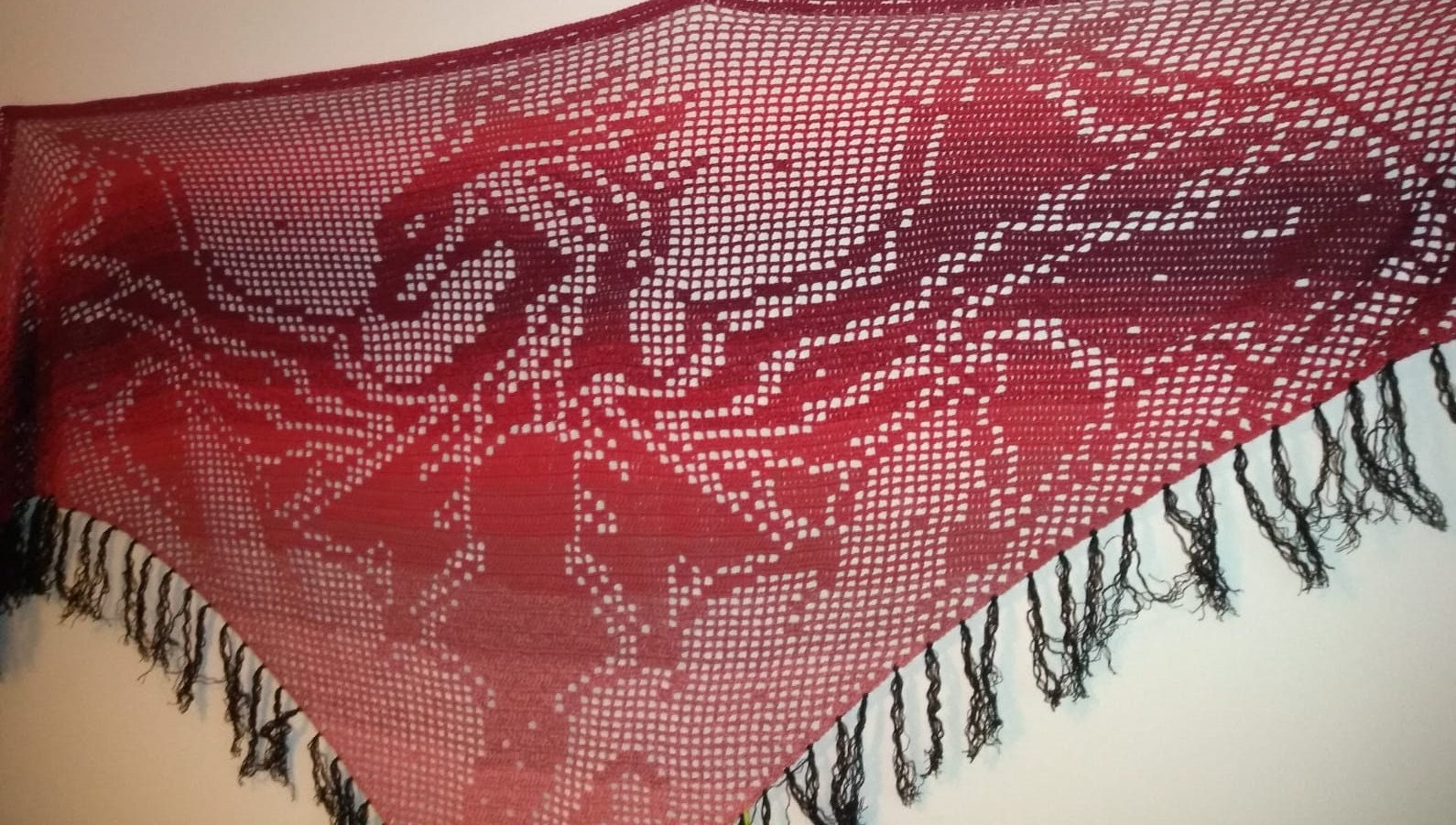 Filet 'dragon 2' Crochet Chart Pattern for Shawl/wall Hanging. PDF FILE ...