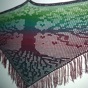 Filet 'tree of Life' Crochet Chart Pattern for Shawl/wrap/wall Hanging ...
