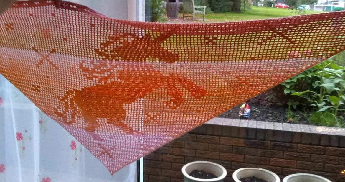 Filet 'unicorn Shawl' Crochet Chart Pattern for Shawl/wall Hanging ...