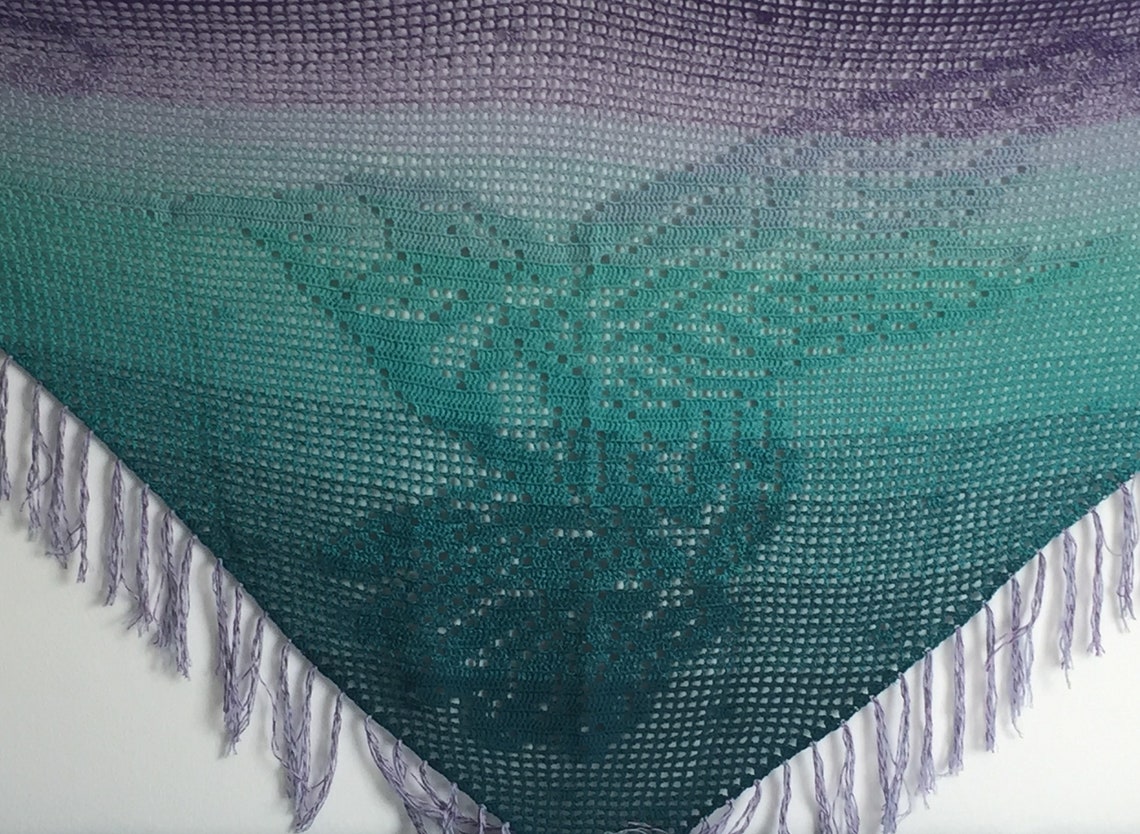 Filet 'hummingbird With Orchids' Crochet Pattern for | Etsy