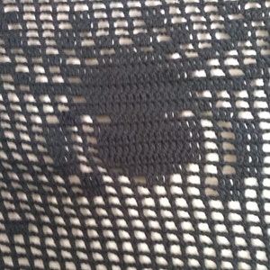 Filet 'skull With Spiders' Crochet Chart Pattern for Shawl/wall Hanging ...