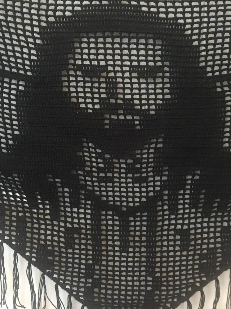 Filet 'jesus Shawl' Crochet Chart Pattern for Shawl/wall Hanging. PDF ...