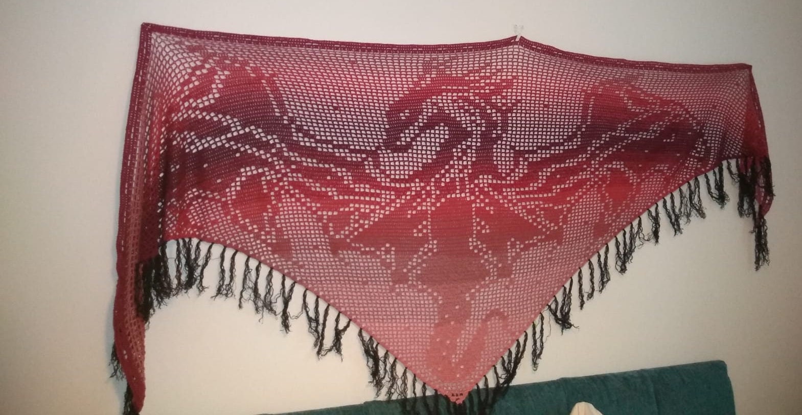 Filet 'dragon 2' Crochet Chart Pattern for Shawl/wall Hanging. PDF FILE ...