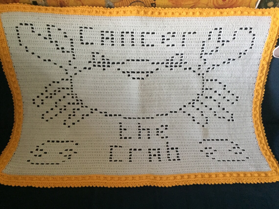 Filet Crochet Chart Pattern 'cancer Star Sign' Baby Blanket or Nursery ...