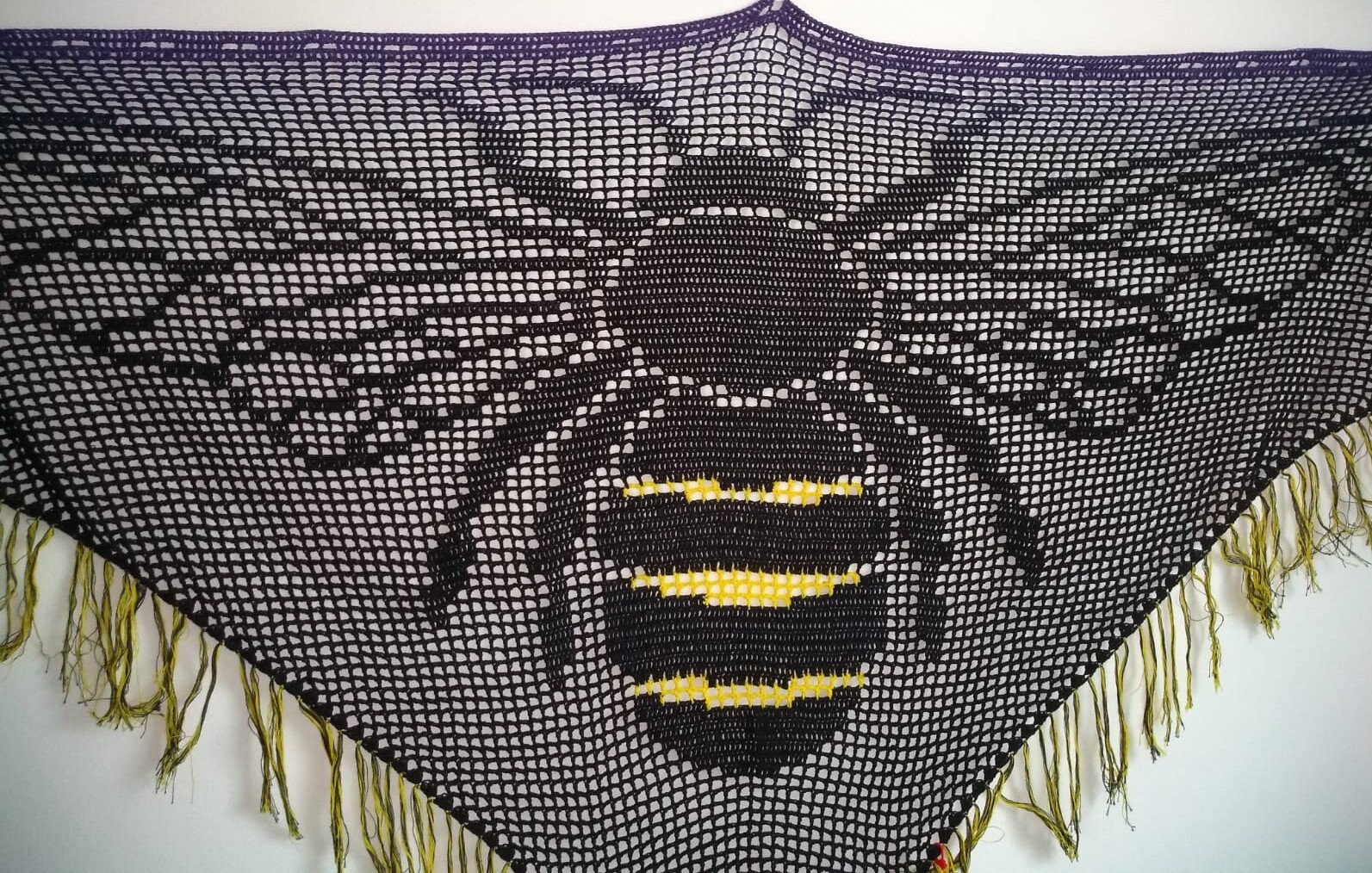 Filet 'bumble Bee' Crochet Chart Pattern for Shawl/wall Hanging. ***PDF ...