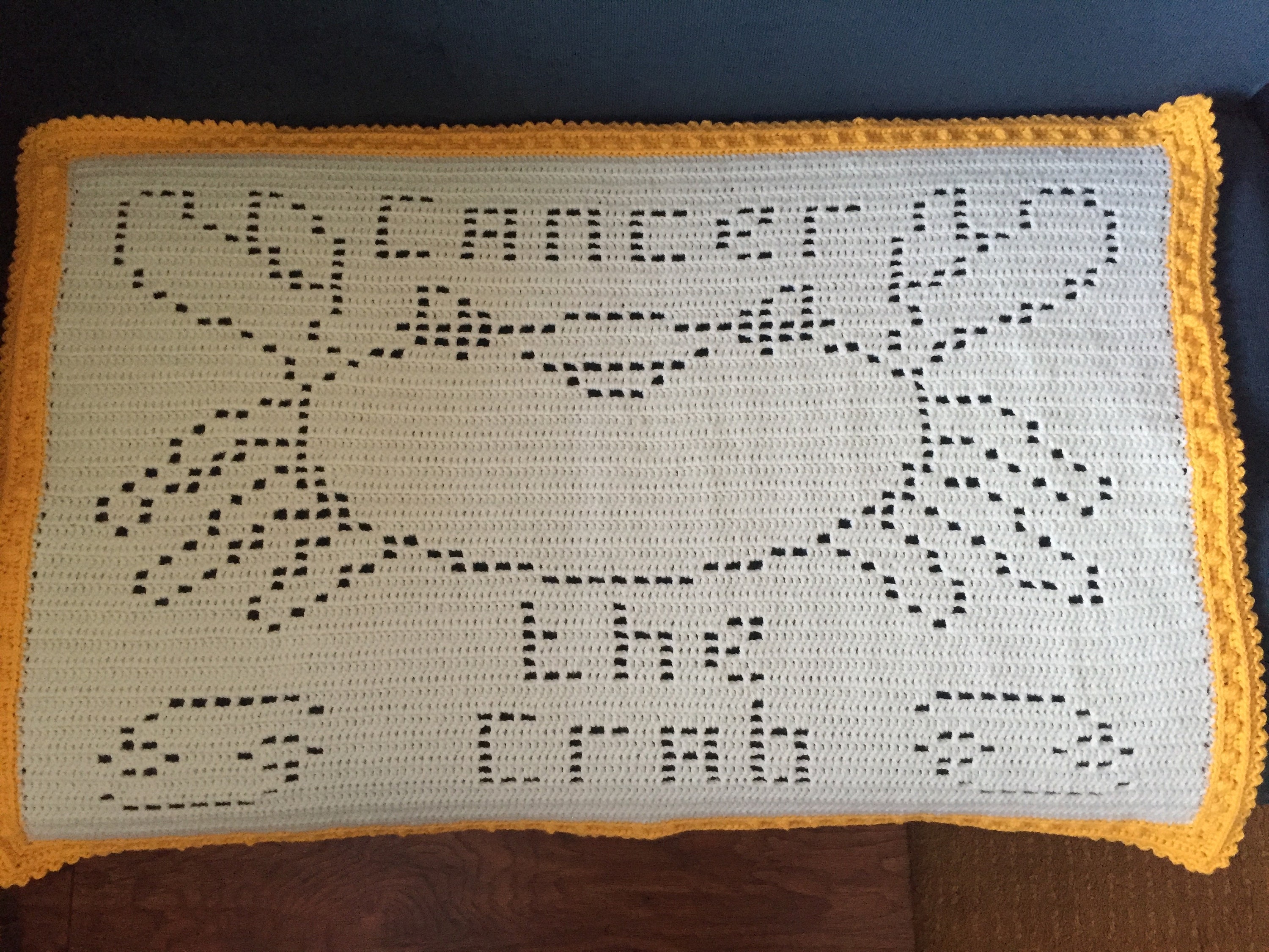 Filet Crochet Chart Pattern 'cancer Star Sign' Baby Blanket or Nursery ...