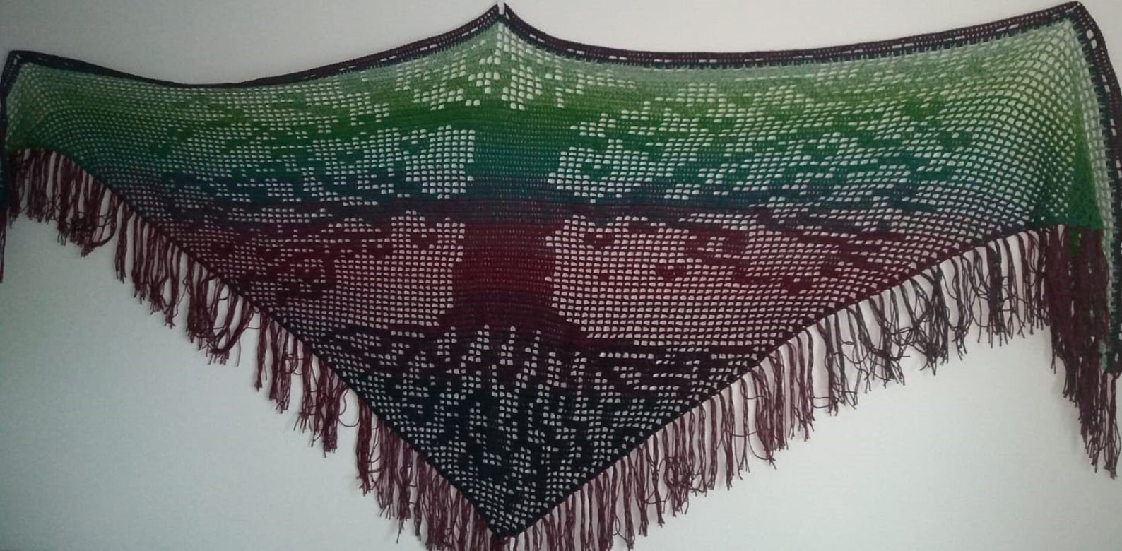Filet 'tree of Life' Crochet Chart Pattern for Shawl/wrap/wall Hanging ...