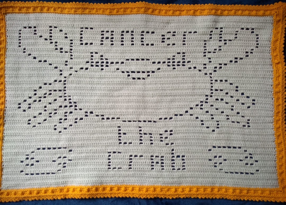 Filet Crochet Chart Pattern 'cancer Star Sign' Baby Blanket or Nursery ...