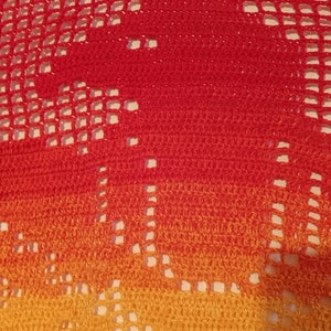 Filet 'phoenix' Crochet Chart Pattern for Shawl/wall Hanging. ***PDF ...