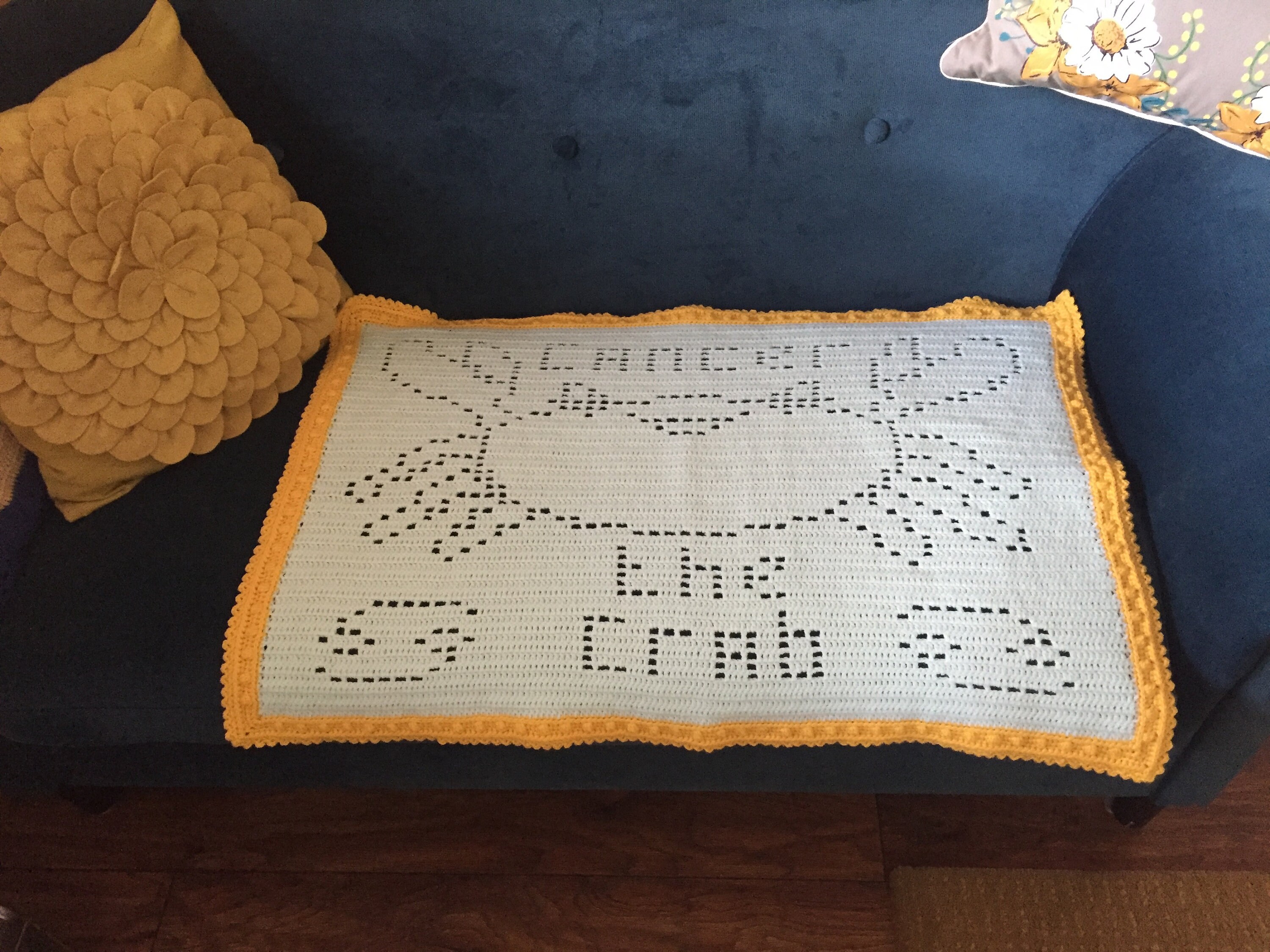 Filet Crochet Chart Pattern 'cancer Star Sign' Baby Blanket or Nursery ...