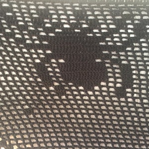Filet 'skull With Spiders' Crochet Chart Pattern for Shawl/wall Hanging ...