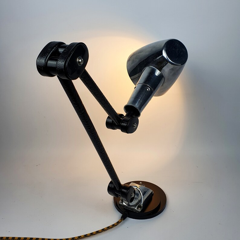 1960s EDL Silver Star Industrial Articulated Task Lamp, Vintage ...