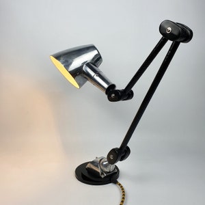 1960s EDL Silver Star Industrial Articulated Task Lamp, Vintage ...
