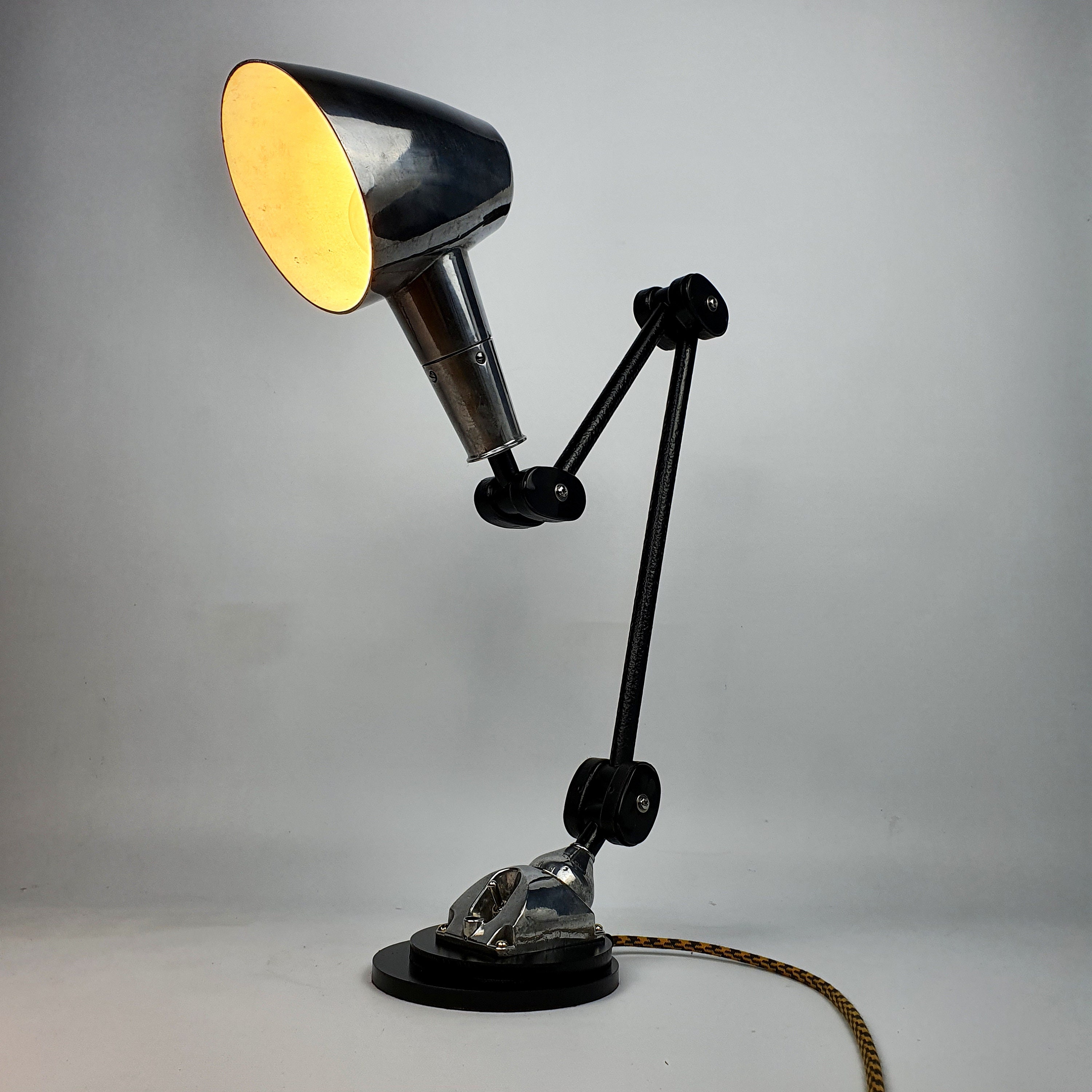 1960s EDL Silver Star Industrial Articulated Task Lamp, Vintage ...