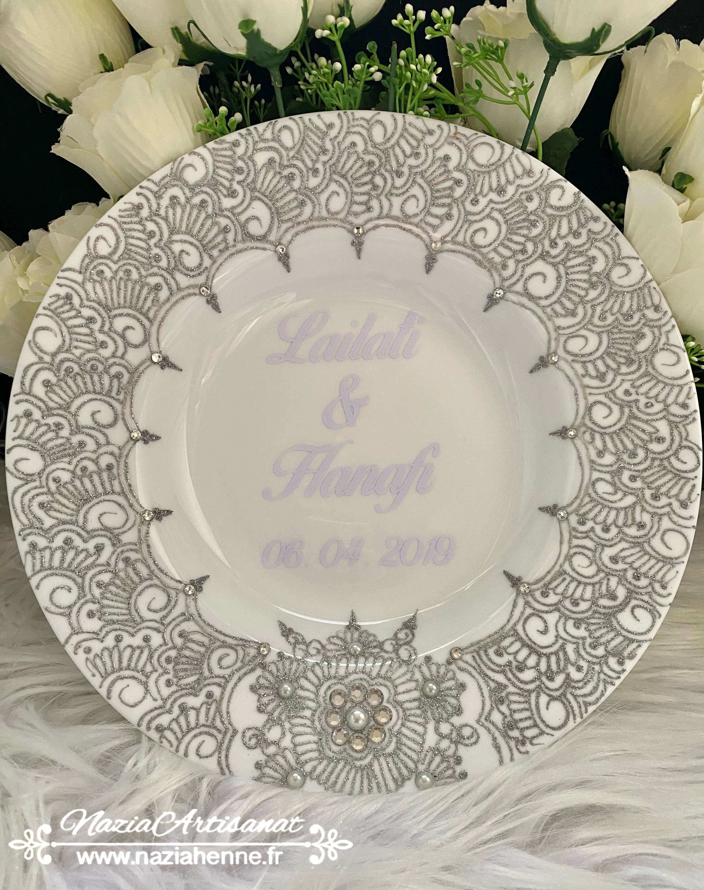 Fully Decorated and Personalized Plate, Henna Plate, Wedding Plate - Etsy