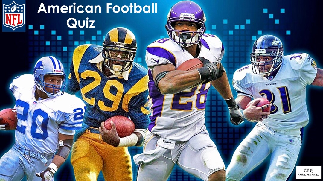 American Football Quiz Virtual Powerpoint Quiz for Zoom & Paper Pack ...