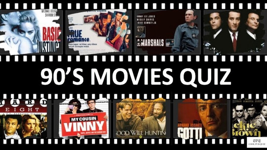 90's Movies Quiz Virtual Powerpoint Quiz for Zoom & Paper Pack Quiz ...