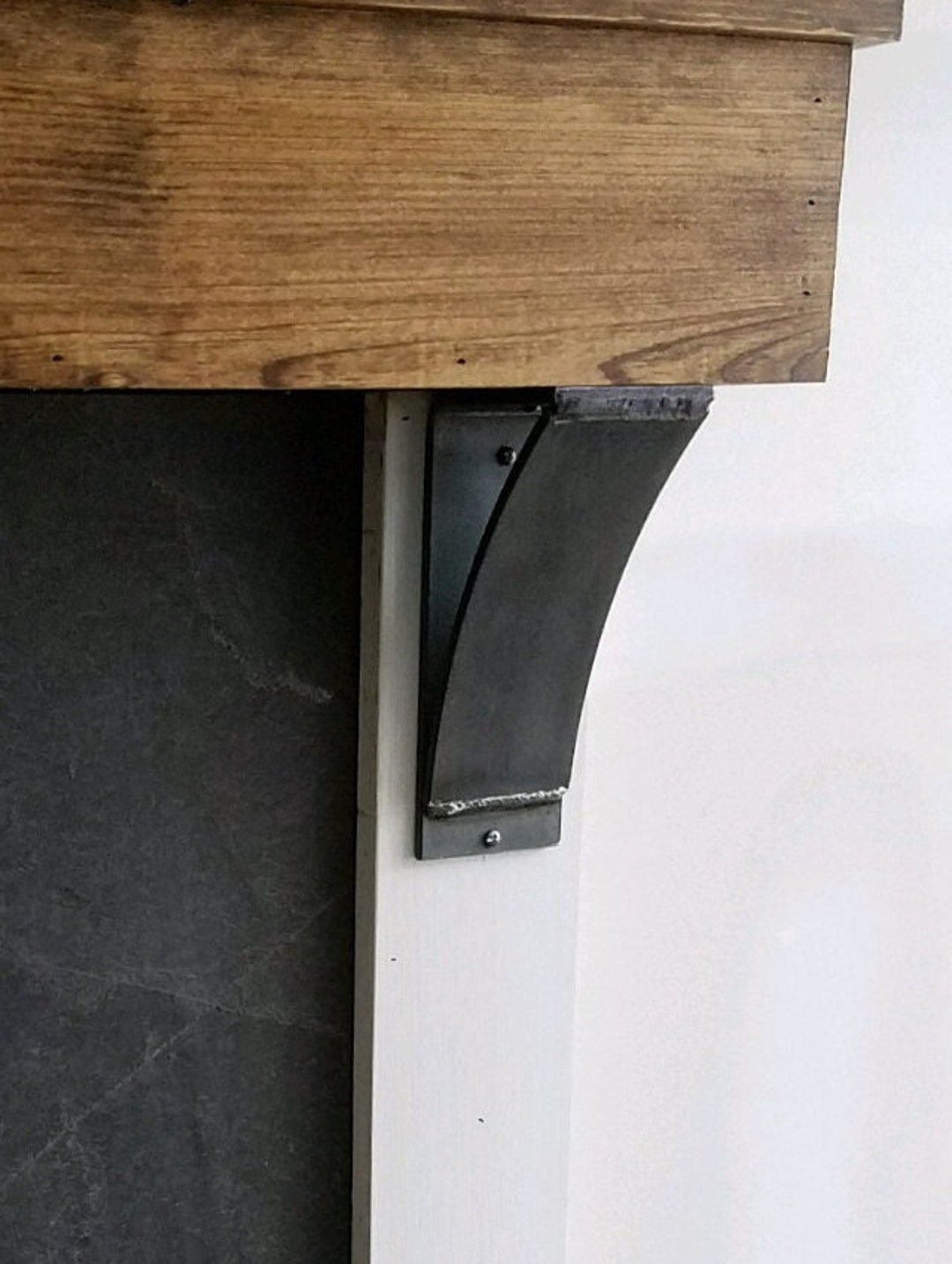 Rustic Mantel Bracket Made to Order From Three Inch Wide Steel, Perfect ...