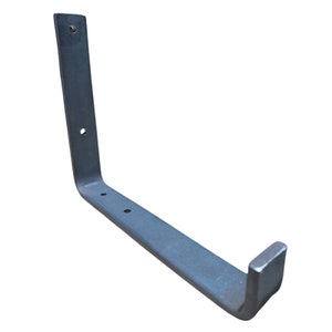 Industrial J Bracket for Floating Shelves - Steel Metal Shelf Brackets ...