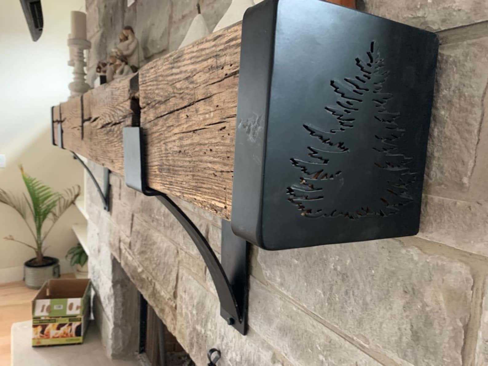 Mantle End Cap Decorative Metal Mantle Cap Rustic Decor for - Etsy