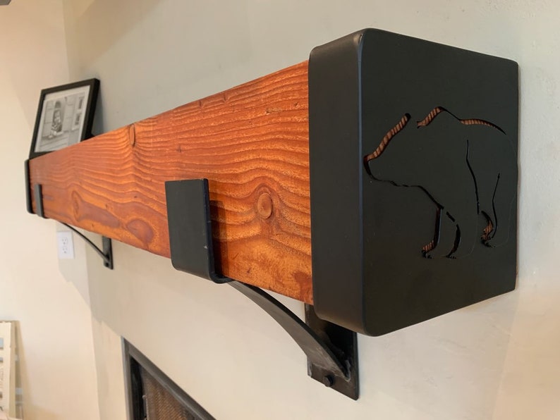 Mantle End Cap Decorative Metal Mantle Cap Rustic Decor for - Etsy