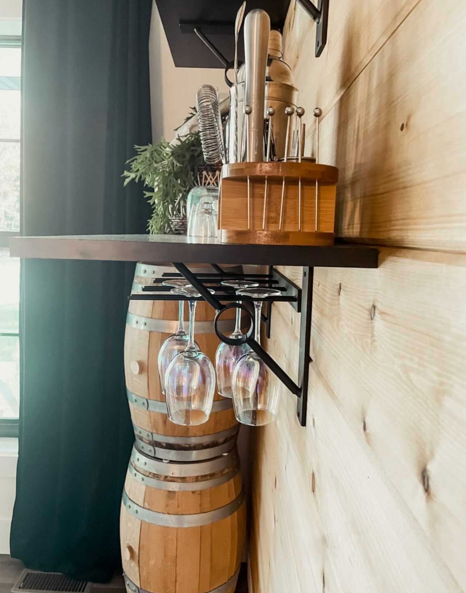 Wine Glass Rack Wall Mount Hanging Stemware Glass Holder - Etsy