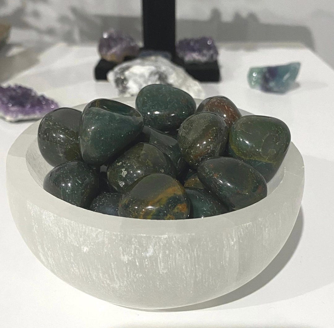 Bloodstone Tumble: Healing Crystal - Etsy