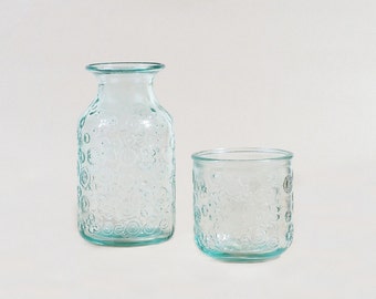Flora Bedside Carafe Pitcher Jug Decanter Flask Bottle Cup - Etsy