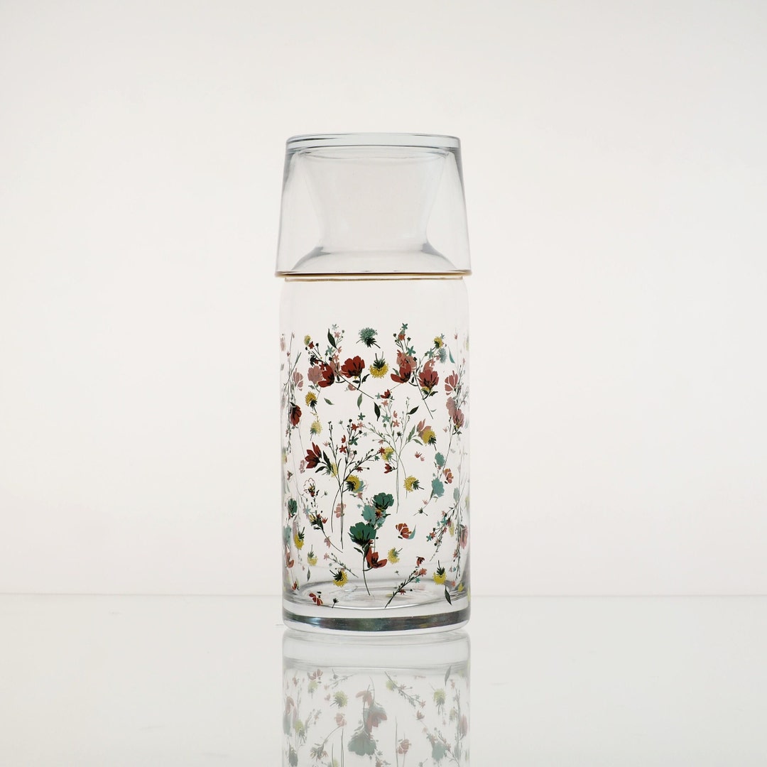Flora Bedside Carafe Pitcher Jug Decanter Flask Bottle Cup - Etsy