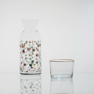 Flora Bedside Carafe Pitcher Jug Decanter Flask Bottle Cup - Etsy
