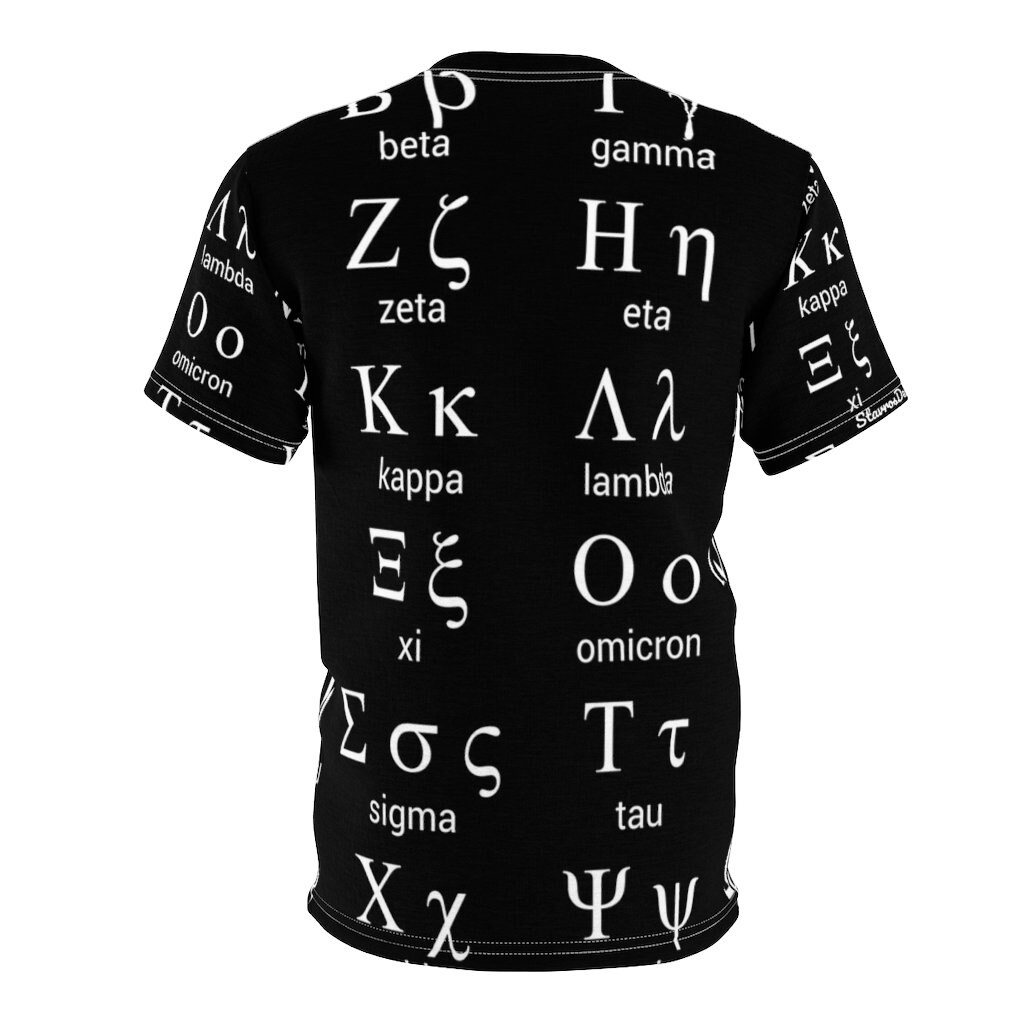 Unisex AOP Cut & Sew Tee Greek ALPHABET - Etsy