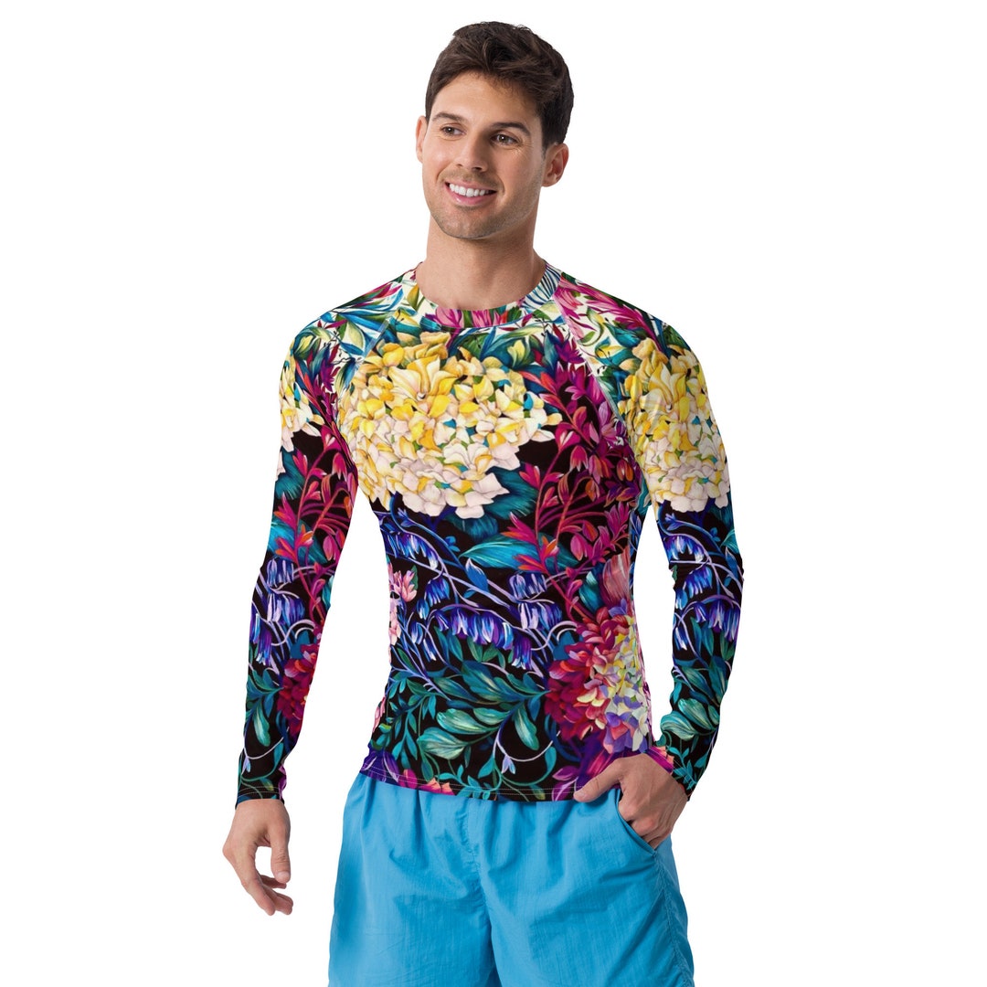 Unisex Rash Guard Flowers Rich Colors for Her or Him - Etsy