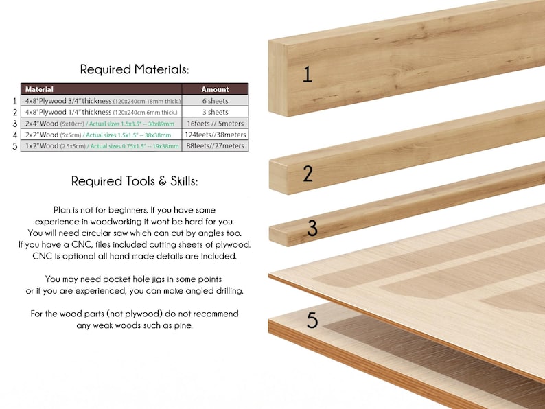 Kids Loft Bed Plan With Slide, Murphy Bed & Storage Stairs - Etsy