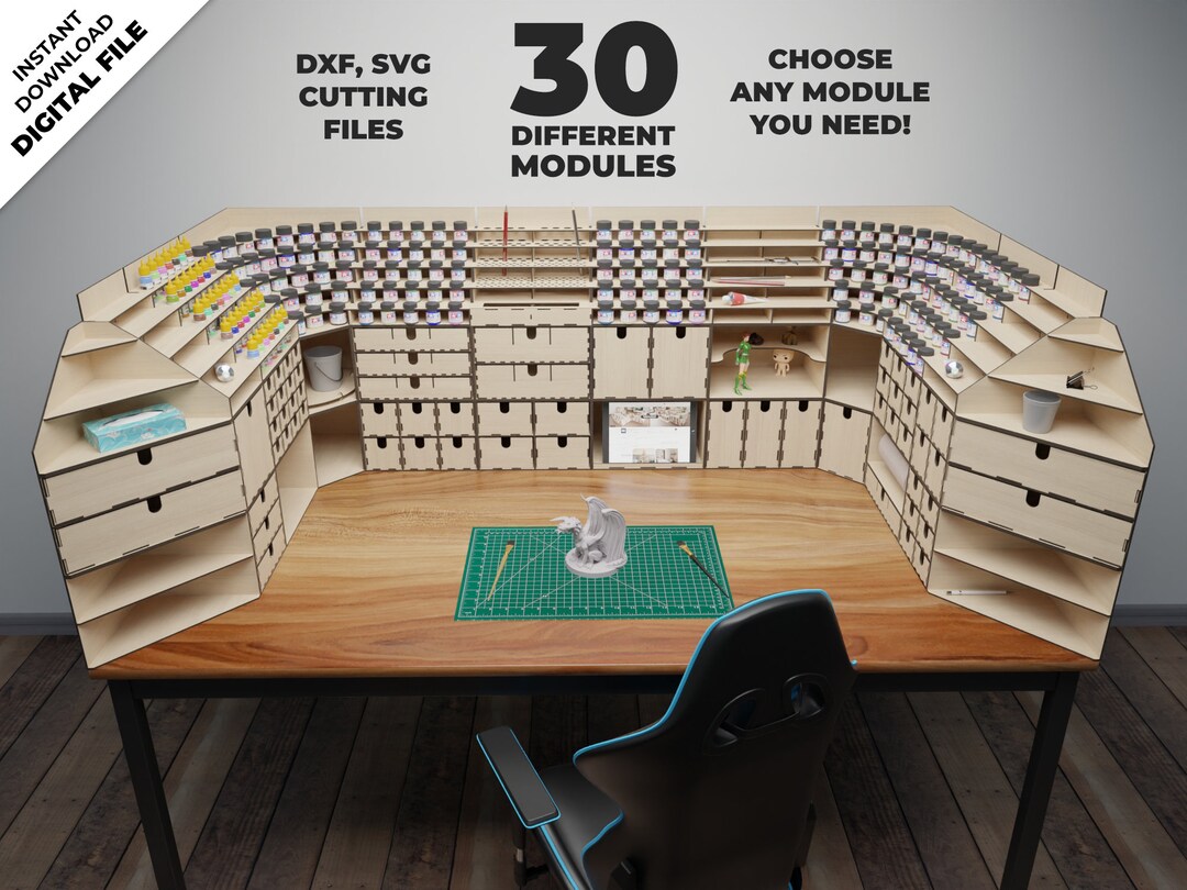 DIY Modular Hobby Workshop Table Organizer Boxes, Choose Between 30 ...
